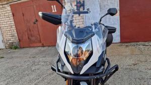 White CFMOTO 650 MT 2020 in Visaginas, with an engine capacity of 0.65 L and mileage of 23 thousand km for 3990 €, photo 4 on AUTOMOTO.COM.LV
