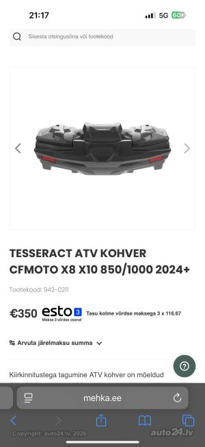 Серый CFMOTO CFORCE 1000 2024 в Таллин, объемом двигателя 1.00 л и пробегом 0 тыс. км за 10800 €, фото 25 на AUTOMOTO.COM.LV