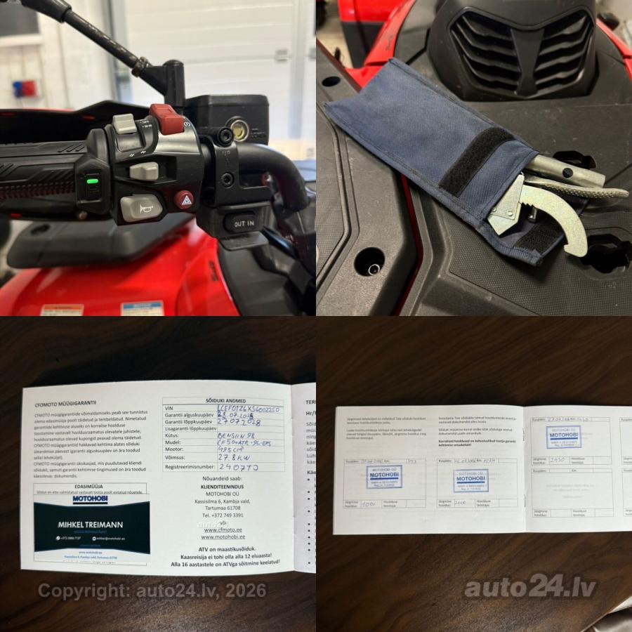 Sarkans CFMOTO CFORCE 520 2025 Tallina, ar dzinēja tilpumu 0.52 L un nobraukumu 1 tūkst. km par 5999 €, foto 10 vietnē AUTOMOTO.COM.LV
