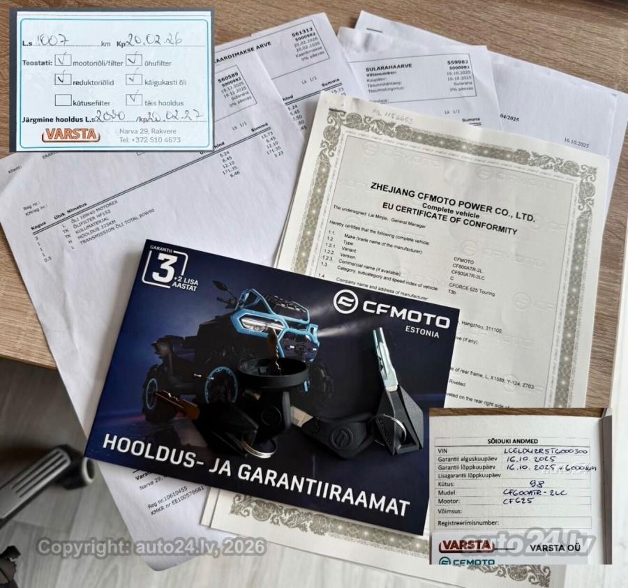 Черный CFMOTO CFORCE 625 2025 в Таллин, объемом двигателя 0.63 л и пробегом 2 тыс. км за 7500 €, фото 18 на AUTOMOTO.COM.LV