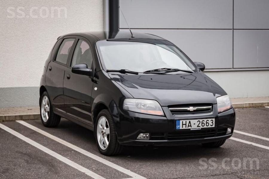 Black Chevrolet Aveo 2008 in Riga, with an engine capacity of 1.40 L and mileage of 0 thousand km for 1490 €, photo 3 on AUTOMOTO.COM.LV