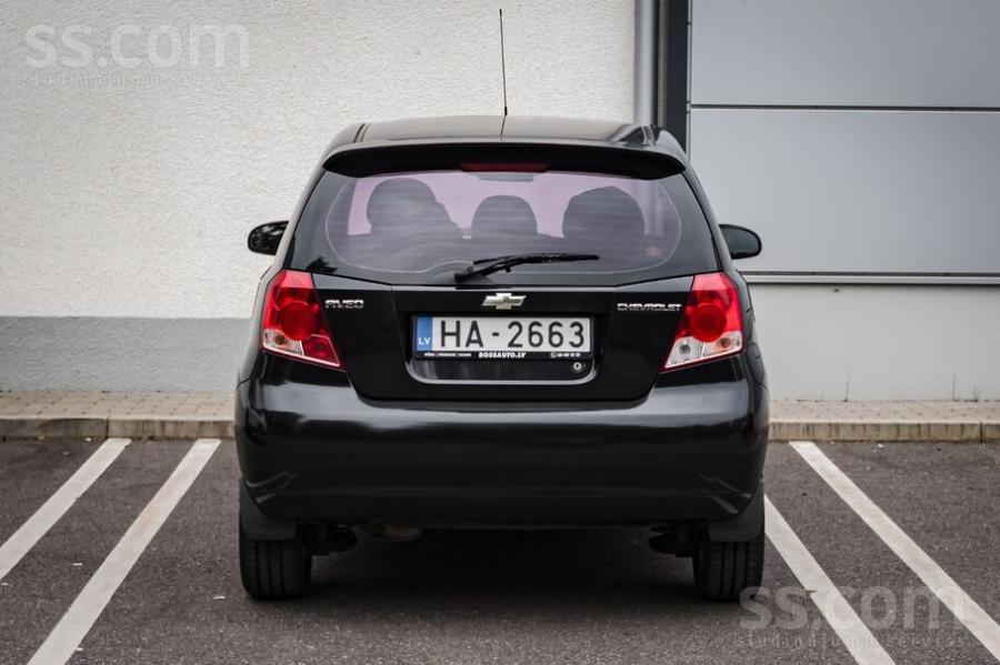 Black Chevrolet Aveo 2008 in Riga, with an engine capacity of 1.40 L and mileage of 0 thousand km for 1490 €, photo 5 on AUTOMOTO.COM.LV