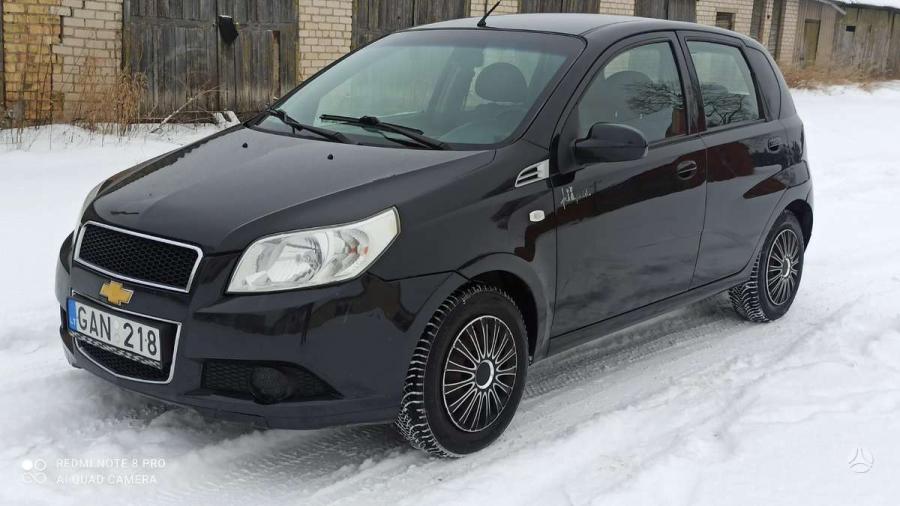 Black Chevrolet Aveo 2009 in Pakruojis, with an engine capacity of 1.20 L and mileage of 159 thousand km for 1450 €, photo 2 on AUTOMOTO.COM.LV