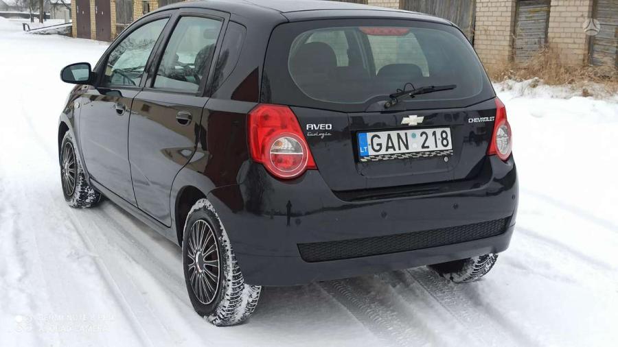 Black Chevrolet Aveo 2009 in Pakruojis, with an engine capacity of 1.20 L and mileage of 159 thousand km for 1450 €, photo 10 on AUTOMOTO.COM.LV