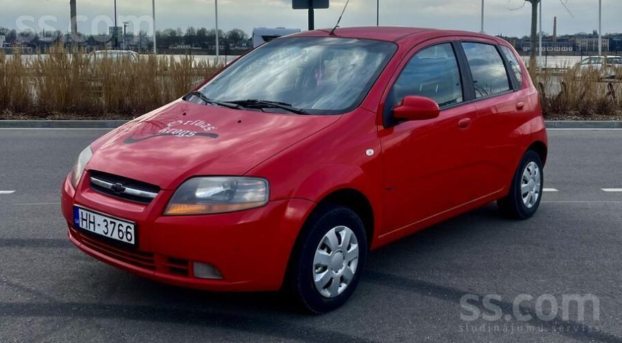 Sarkans Chevrolet Aveo 2006 Valmiera, ar dzinēja tilpumu 1.40 L un nobraukumu 206 tūkst. km par 1145 €, foto 1 vietnē AUTOMOTO.COM.LV