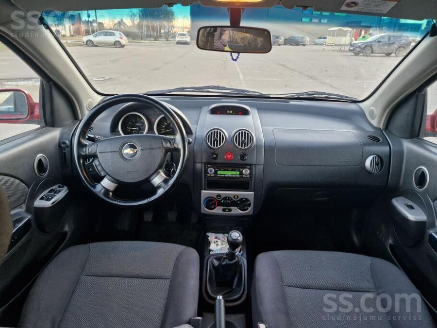 Sarkans Chevrolet Aveo 2007 Rīga, ar dzinēja tilpumu 1.40 L un nobraukumu 192 tūkst. km par 1450 €, foto 5 vietnē AUTOMOTO.COM.LV