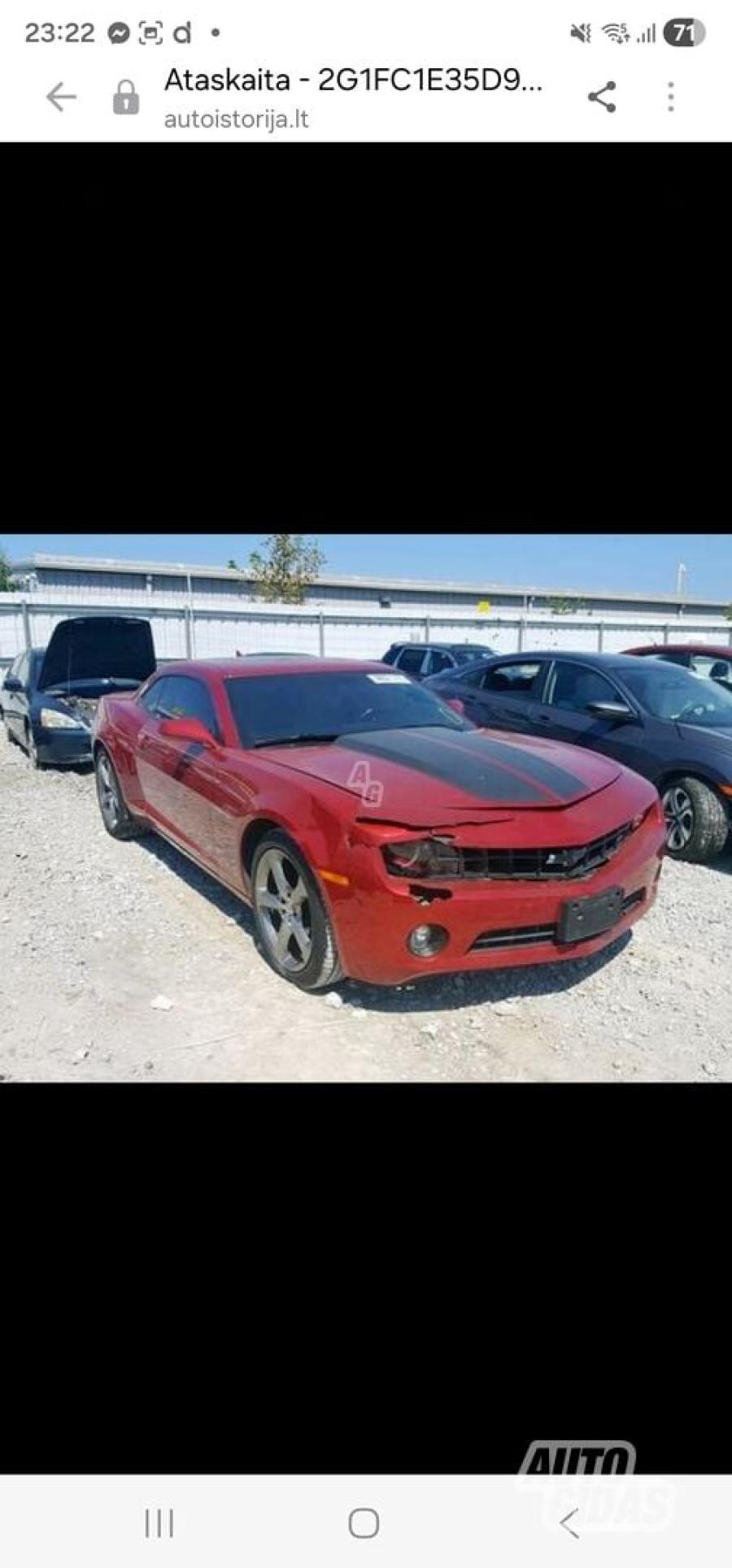 Red Chevrolet Camaro 2013 in Vilnius, with an engine capacity of 3.60 L and mileage of 186 thousand km for 13700 €, photo 13 on AUTOMOTO.COM.LV
