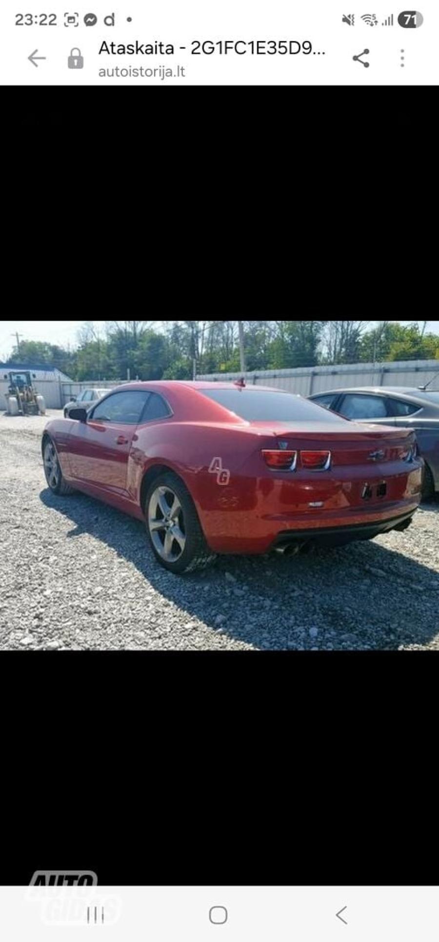 Red Chevrolet Camaro 2013 in Vilnius, with an engine capacity of 3.60 L and mileage of 186 thousand km for 13700 €, photo 15 on AUTOMOTO.COM.LV