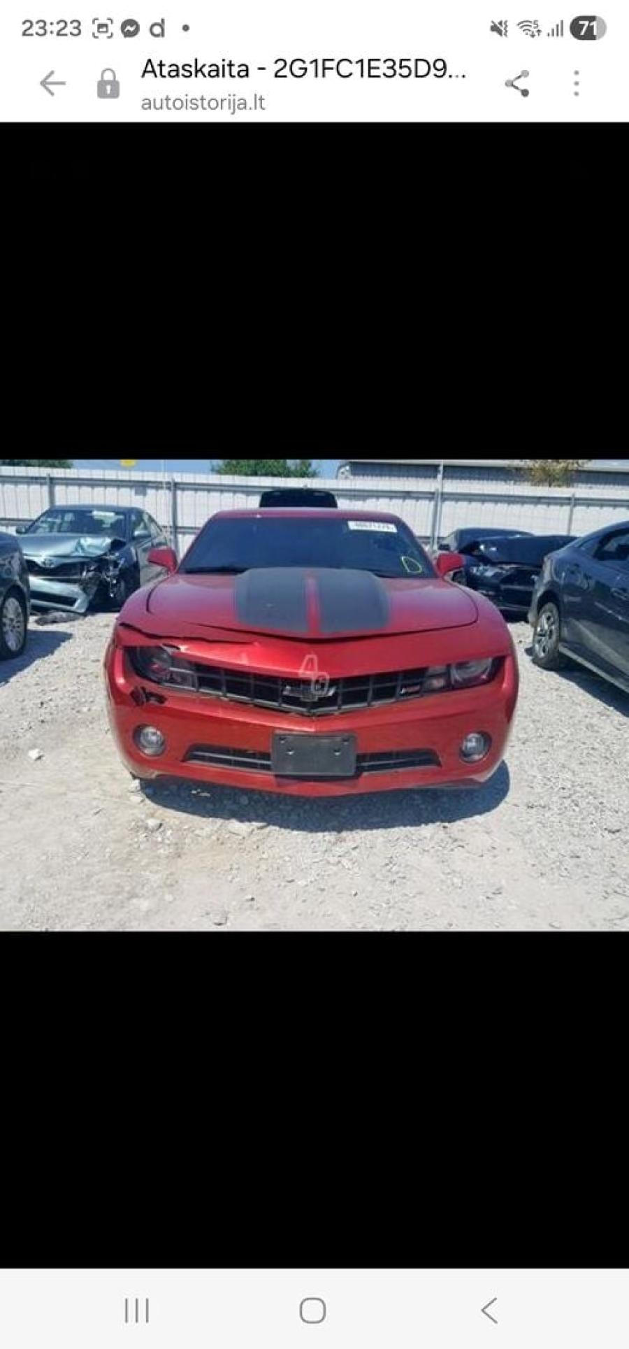 Red Chevrolet Camaro 2013 in Vilnius, with an engine capacity of 3.60 L and mileage of 186 thousand km for 13700 €, photo 16 on AUTOMOTO.COM.LV