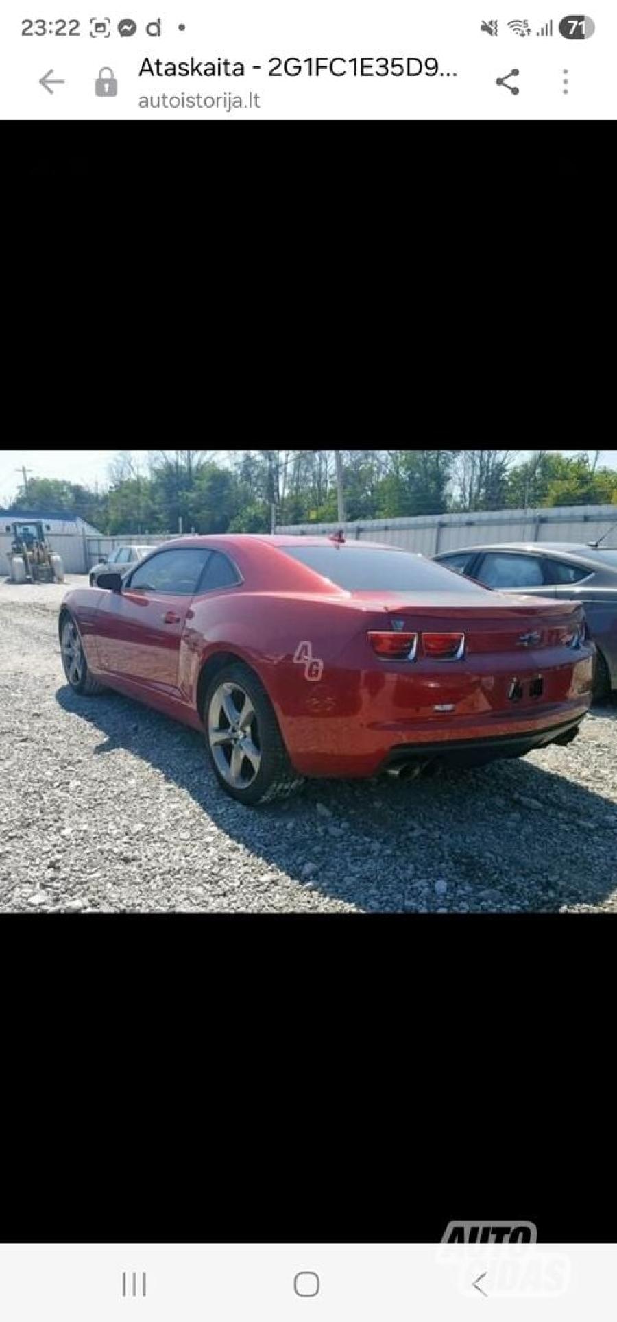 Sarkans Chevrolet Camaro 2013 Viļņa, ar dzinēja tilpumu 3.60 L un nobraukumu 186 tūkst. km par 12500 €, foto 15 vietnē AUTOMOTO.COM.LV