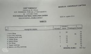 Black Chevrolet Captiva 2012 in Vilnius, with an engine capacity of 2.20 L and mileage of 153 thousand km for 5680 €, photo 20 on AUTOMOTO.COM.LV