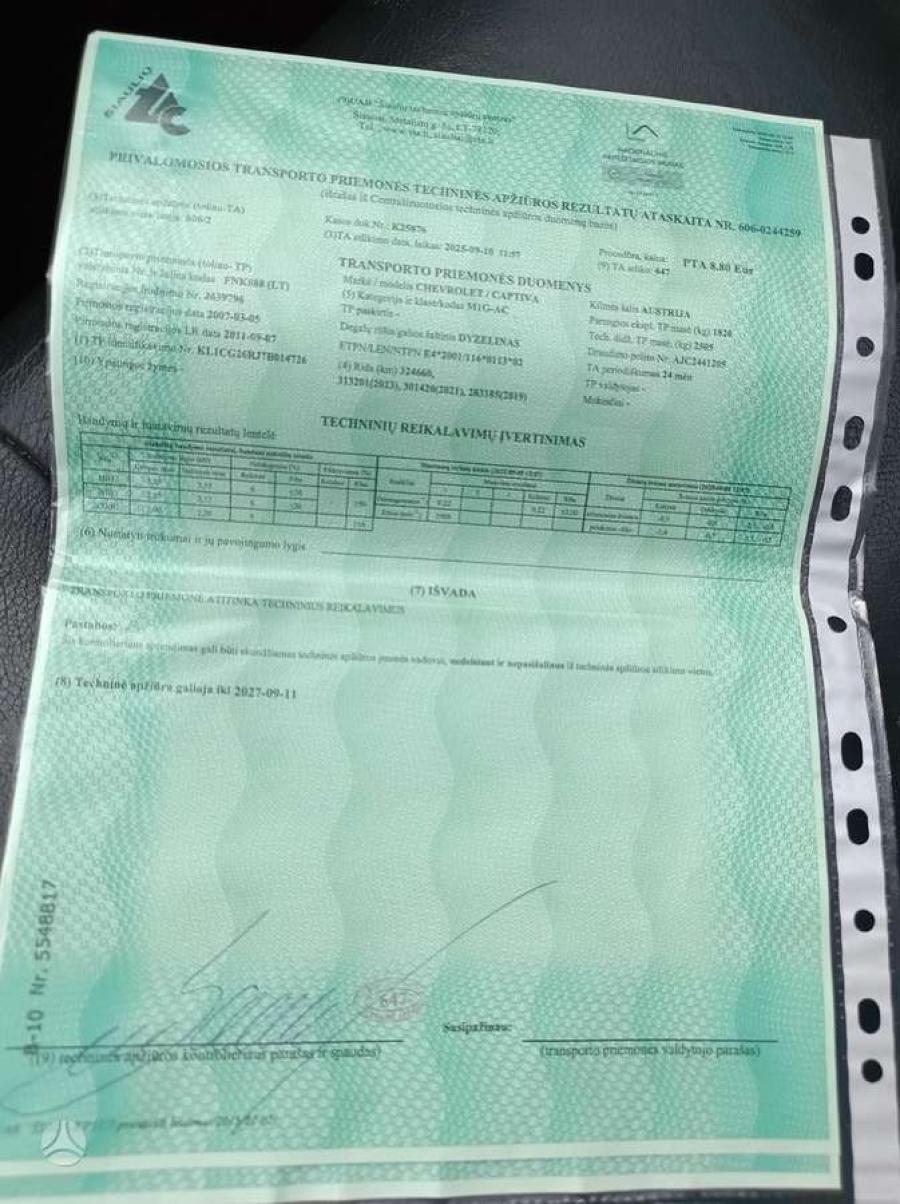 Pelēks Chevrolet Captiva 2007 Radviliškis, ar dzinēja tilpumu 2.00 L un nobraukumu 328 tūkst. km par 1500 €, foto 10 vietnē AUTOMOTO.COM.LV