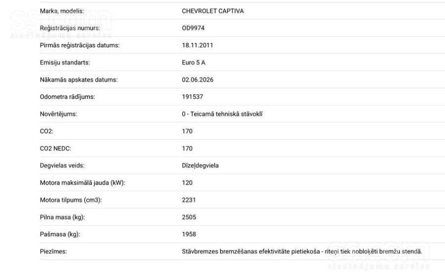 Pelēks Chevrolet Captiva 2011 Rīga, ar dzinēja tilpumu 2.20 L un nobraukumu 0 tūkst. km par 5490 €, foto 28 vietnē AUTOMOTO.COM.LV