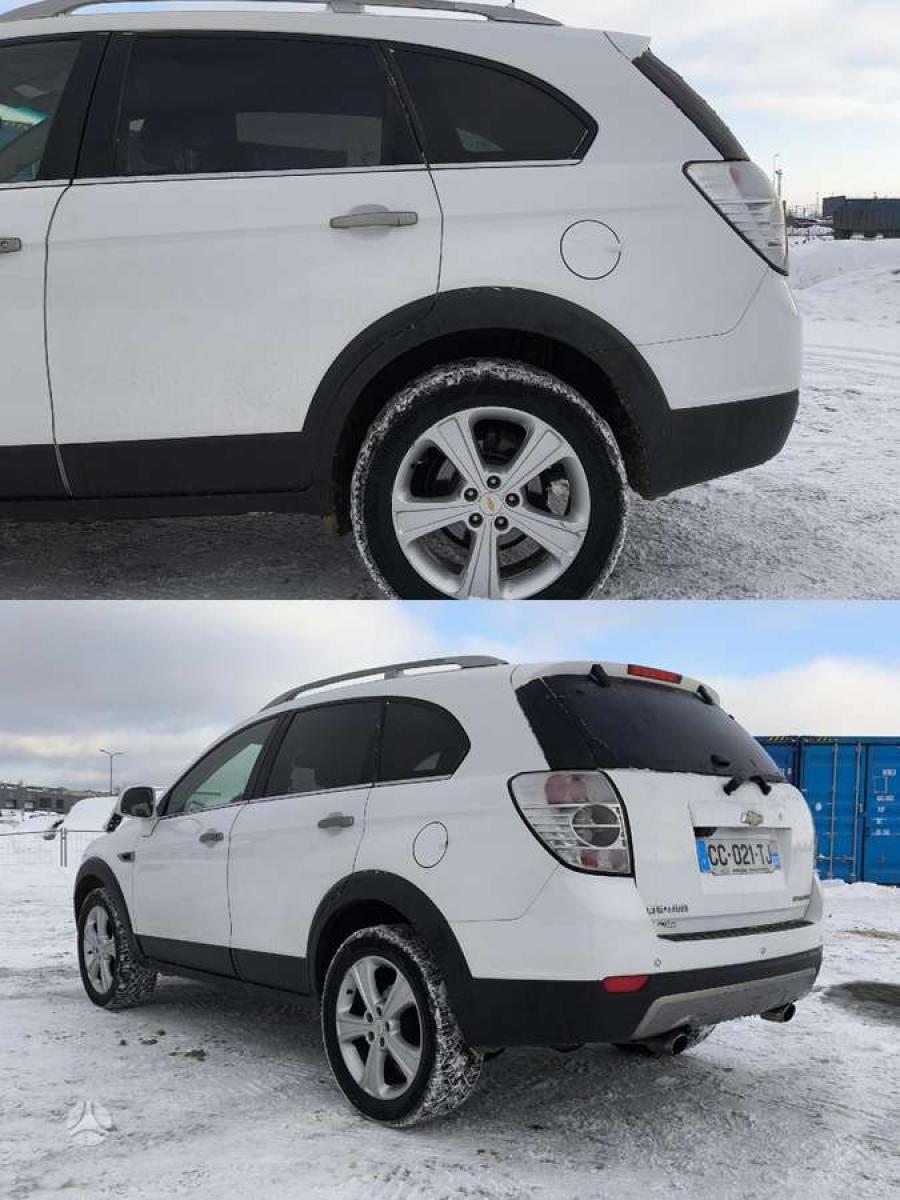 White Chevrolet Captiva 2012 in Taurage, with an engine capacity of 2.23 L and mileage of 160 thousand km for 4800 €, photo 6 on AUTOMOTO.COM.LV