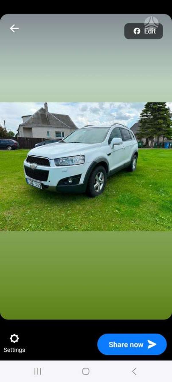 Balts Chevrolet Captiva 2012 Kauņa, ar dzinēja tilpumu 2.20 L un nobraukumu 220 tūkst. km par 3499 €, foto 2 vietnē AUTOMOTO.COM.LV