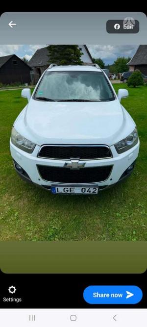 Balts Chevrolet Captiva 2012 Kauņa, ar dzinēja tilpumu 2.20 L un nobraukumu 220 tūkst. km par 3499 €, foto 4 vietnē AUTOMOTO.COM.LV