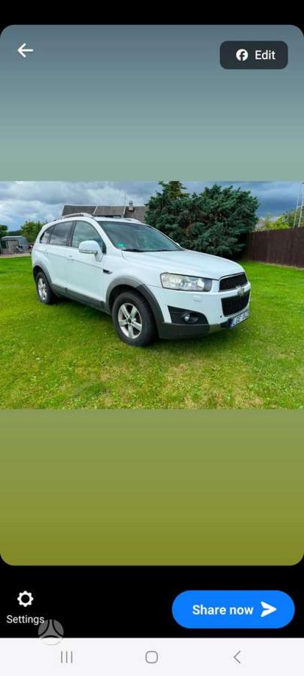 Balts Chevrolet Captiva 2012 Kauņa, ar dzinēja tilpumu 2.20 L un nobraukumu 220 tūkst. km par 3499 €, foto 4 vietnē AUTOMOTO.COM.LV