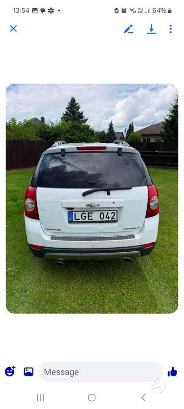 Balts Chevrolet Captiva 2012 Kauņa, ar dzinēja tilpumu 2.20 L un nobraukumu 220 tūkst. km par 3499 €, foto 6 vietnē AUTOMOTO.COM.LV