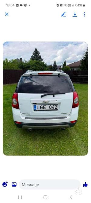 Balts Chevrolet Captiva 2012 Kauņa, ar dzinēja tilpumu 2.20 L un nobraukumu 220 tūkst. km par 3499 €, foto 7 vietnē AUTOMOTO.COM.LV