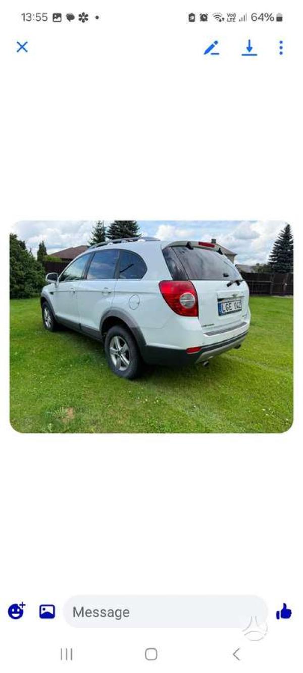 Balts Chevrolet Captiva 2012 Kauņa, ar dzinēja tilpumu 2.20 L un nobraukumu 220 tūkst. km par 3499 €, foto 7 vietnē AUTOMOTO.COM.LV