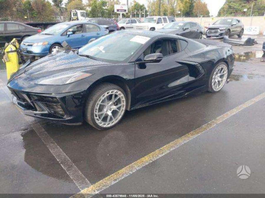 Black Chevrolet Corvette 2024 in Klaipeda, with an engine capacity of 6.20 L and mileage of 1 thousand km for 25100 €, photo 2 on AUTOMOTO.COM.LV