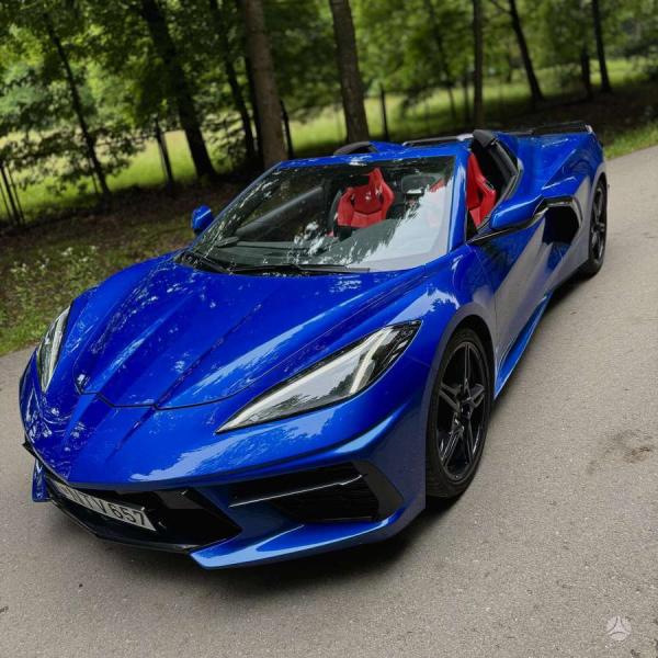 Blue Chevrolet Corvette 2020 in Vilnius, with an engine capacity of 6.16 L and mileage of 44 thousand km for 85000 €, photo 1 on AUTOMOTO.COM.LV