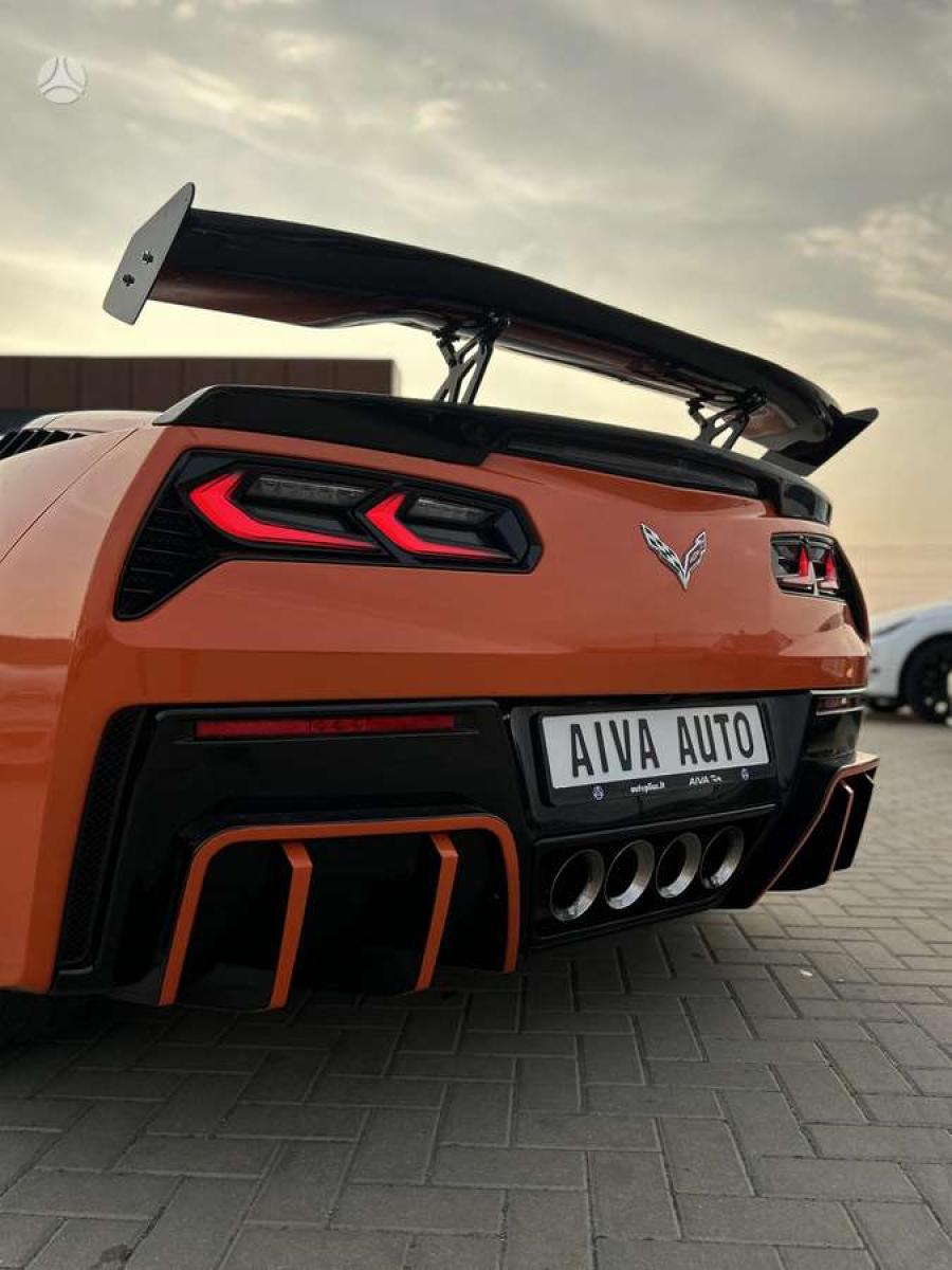 Orange Chevrolet Corvette 2015 in Kaunas, with an engine capacity of 6.16 L and mileage of 65 thousand km for 47300 €, photo 9 on AUTOMOTO.COM.LV