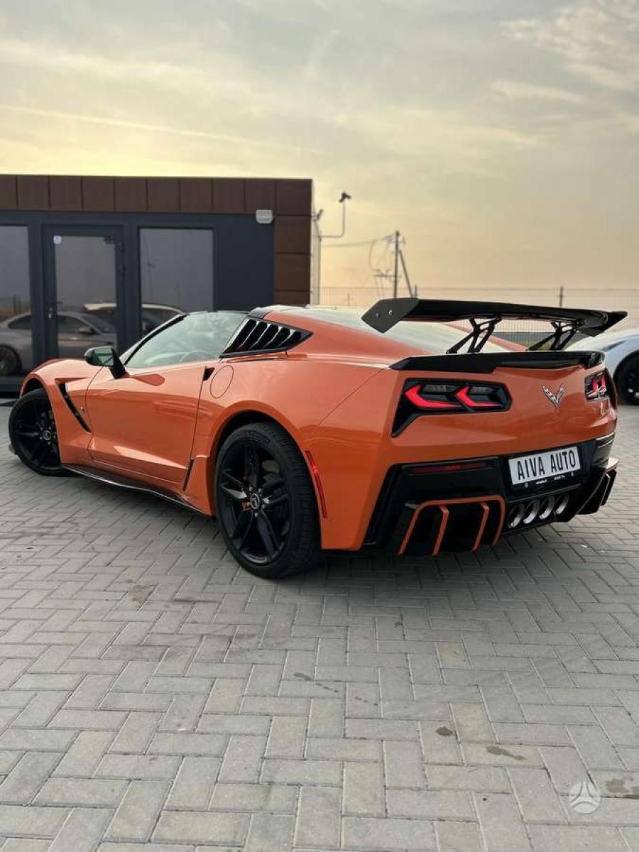 Orange Chevrolet Corvette 2015 in Kaunas, with an engine capacity of 6.16 L and mileage of 65 thousand km for 47300 €, photo 10 on AUTOMOTO.COM.LV