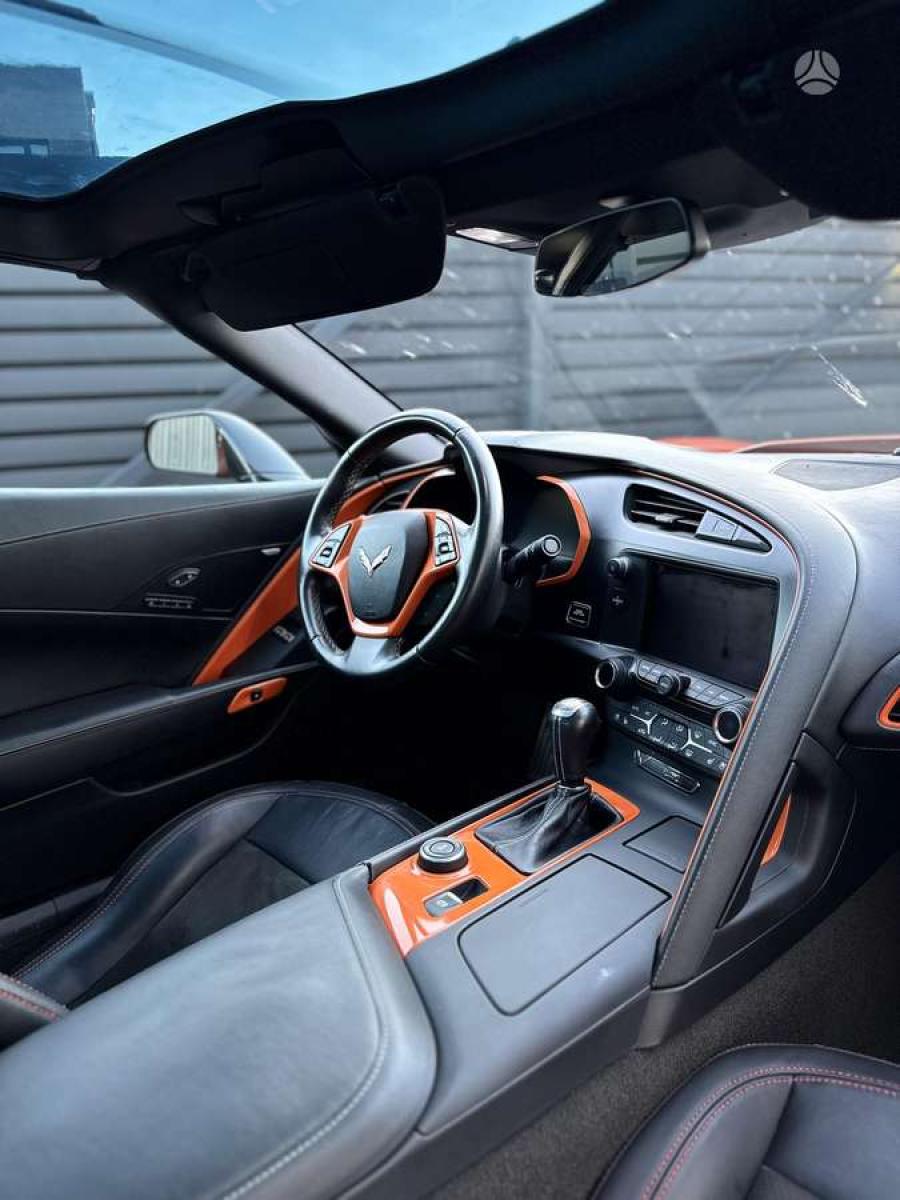 Orange Chevrolet Corvette 2016 in Vilnius, with an engine capacity of 6.20 L and mileage of 60 thousand km for 55000 €, photo 21 on AUTOMOTO.COM.LV