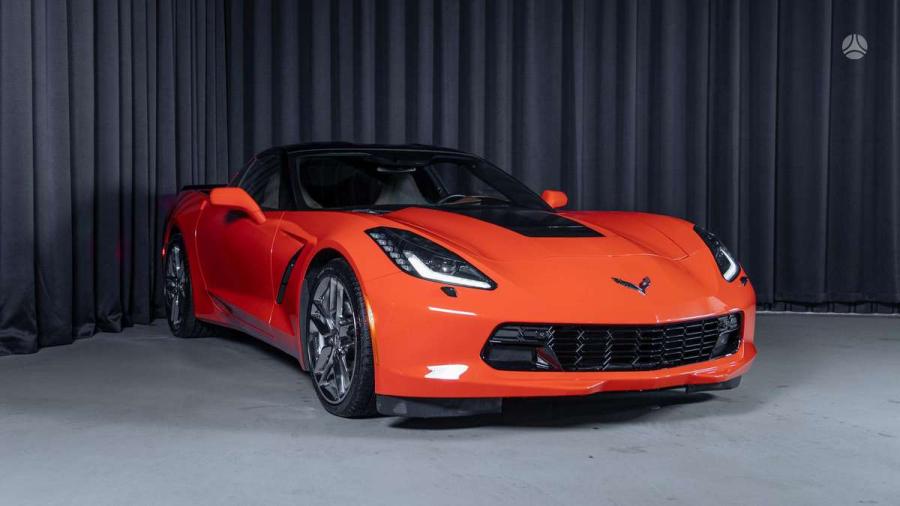Orange Chevrolet Corvette 2019 in Vilnius, with an engine capacity of 6.20 L and mileage of 50 thousand km for 46999 €, photo 4 on AUTOMOTO.COM.LV