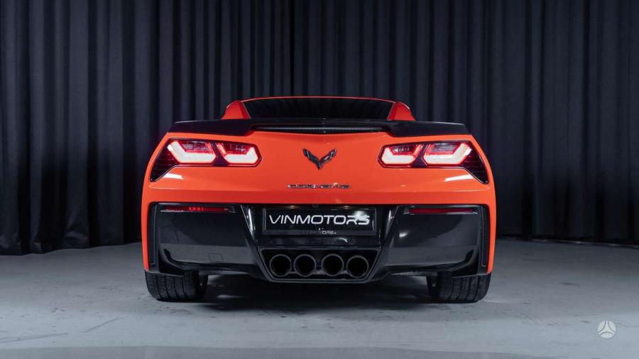 Orange Chevrolet Corvette 2019 in Vilnius, with an engine capacity of 6.20 L and mileage of 50 thousand km for 46999 €, photo 6 on AUTOMOTO.COM.LV