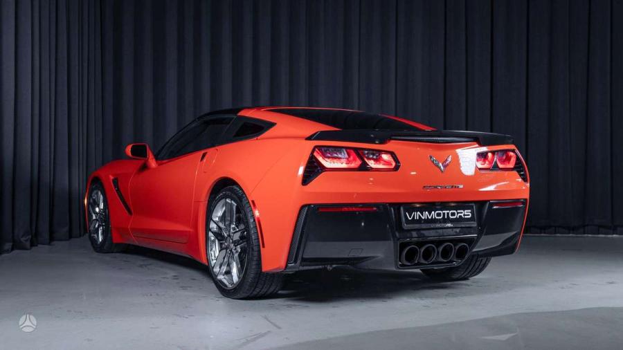 Orange Chevrolet Corvette 2019 in Vilnius, with an engine capacity of 6.20 L and mileage of 50 thousand km for 46999 €, photo 7 on AUTOMOTO.COM.LV