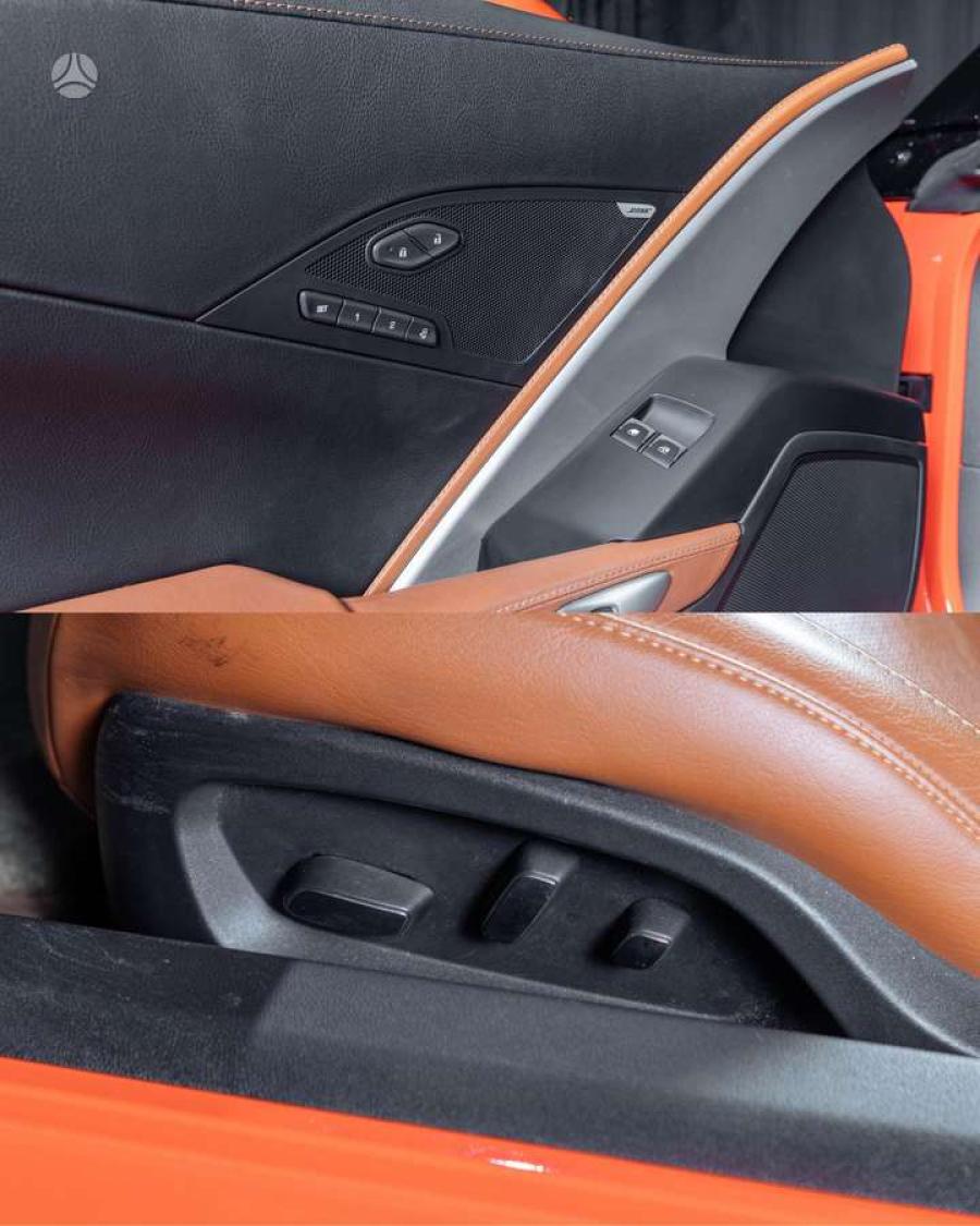 Orange Chevrolet Corvette 2019 in Vilnius, with an engine capacity of 6.20 L and mileage of 50 thousand km for 46999 €, photo 16 on AUTOMOTO.COM.LV