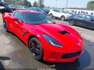 Sarkans Chevrolet Corvette 2017 Klaipėda, ar dzinēja tilpumu 6.20 L un nobraukumu 41 tūkst. km par 20200 €, foto  vietnē AUTOMOTO.COM.LV