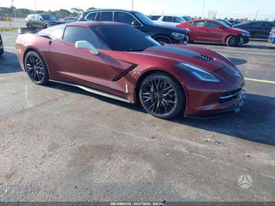 Red Chevrolet Corvette 2017 in Klaipeda, with an engine capacity of 6.16 L and mileage of 121 thousand km for 19000 €, photo 1 on AUTOMOTO.COM.LV