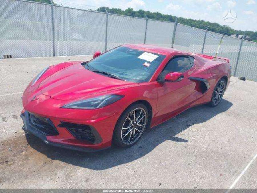 Sarkans Chevrolet Corvette 2024 Klaipėda, ar dzinēja tilpumu 6.20 L un nobraukumu 0 tūkst. km par 23000 €, foto 1 vietnē AUTOMOTO.COM.LV