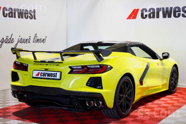 Yellow Chevrolet Corvette 2025 in Riga, with an engine capacity of 6.20 L and mileage of 1 thousand km for 109000 €, photo 4 on AUTOMOTO.COM.LV