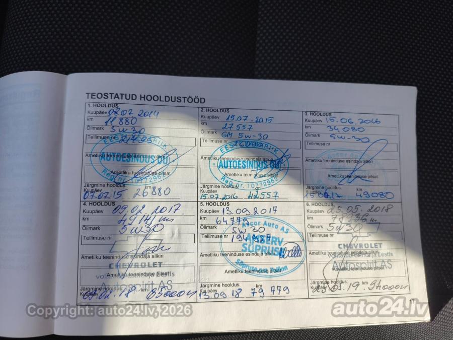 Pelēks Chevrolet Cruze 2013 Tallina, ar dzinēja tilpumu 1.60 L un nobraukumu 216 tūkst. km par 1700 €, foto 24 vietnē AUTOMOTO.COM.LV