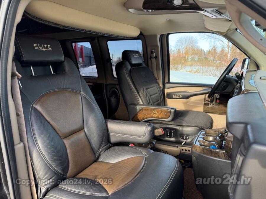 Black Chevrolet Express 2013 in Tallinn, with an engine capacity of 5.30 L and mileage of 57 thousand km for 42900 €, photo 15 on AUTOMOTO.COM.LV