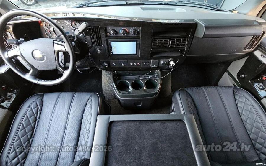 Black Chevrolet Express 2020 in Tallinn, with an engine capacity of 6.00 L and mileage of 25 thousand km for 69900 €, photo 7 on AUTOMOTO.COM.LV