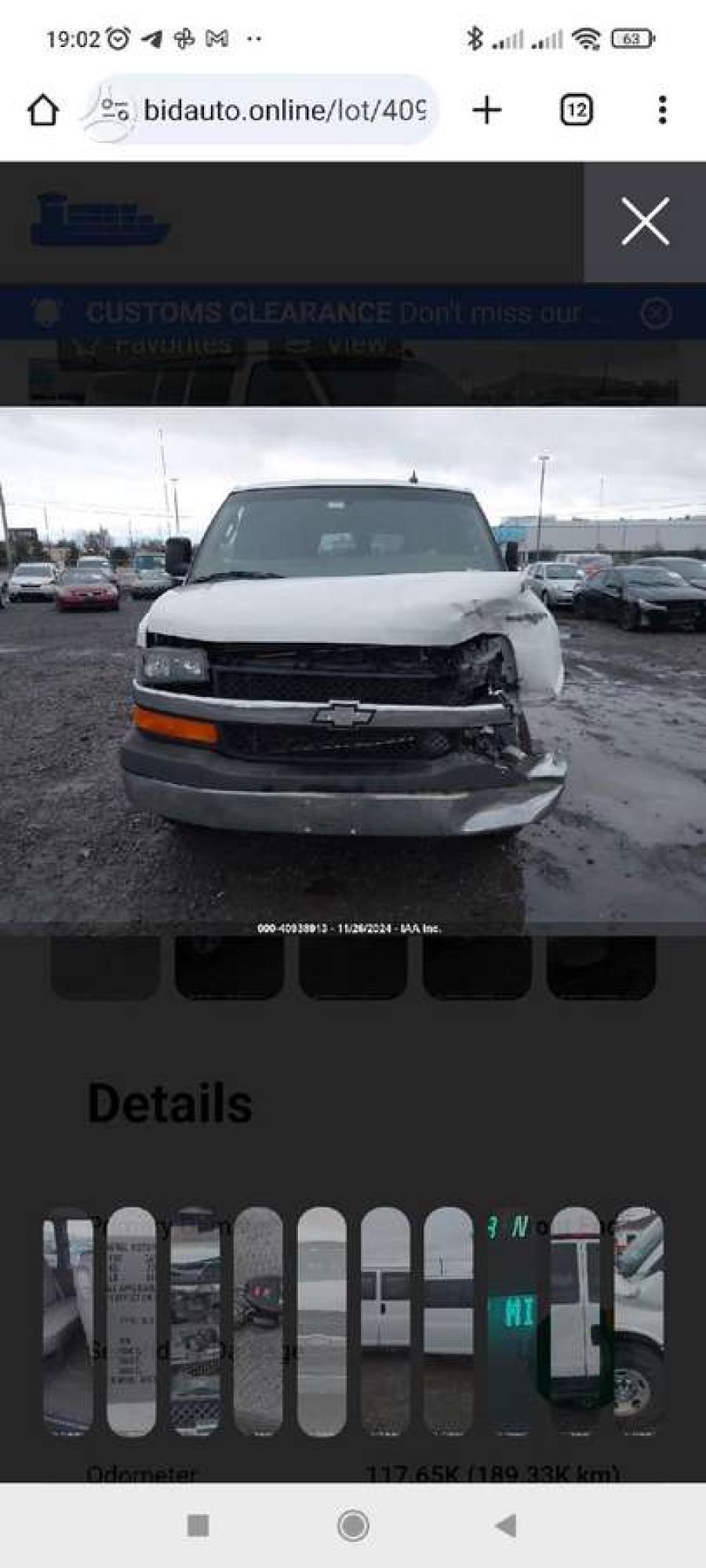 Balts Chevrolet Express 2017 Kauņa, ar dzinēja tilpumu 0.60 L un nobraukumu 170 tūkst. km par 25000 €, foto 1 vietnē AUTOMOTO.COM.LV