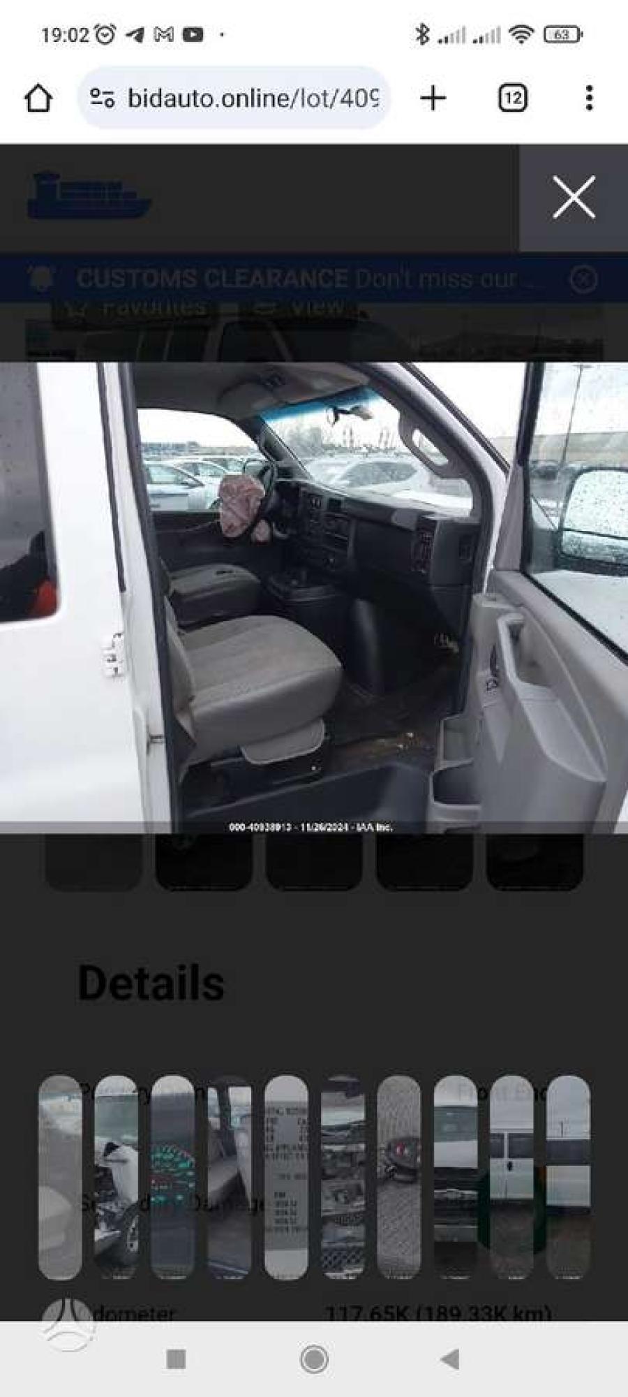 Balts Chevrolet Express 2017 Kauņa, ar dzinēja tilpumu 0.60 L un nobraukumu 170 tūkst. km par 25000 €, foto 4 vietnē AUTOMOTO.COM.LV