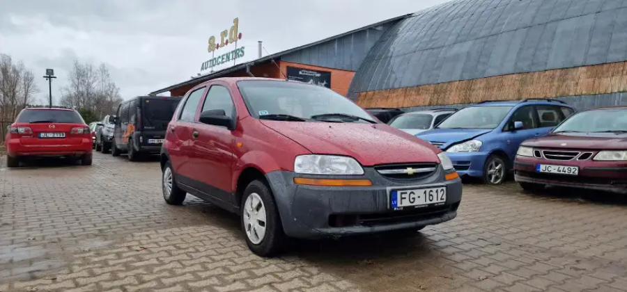 Sarkans Chevrolet Kalos 2004 Valmiera, ar dzinēja tilpumu 1.20 L un nobraukumu 220 tūkst. km par 780 €, foto 1 vietnē AUTOMOTO.COM.LV