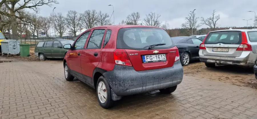 Sarkans Chevrolet Kalos 2004 Valmiera, ar dzinēja tilpumu 1.20 L un nobraukumu 220 tūkst. km par 780 €, foto 5 vietnē AUTOMOTO.COM.LV