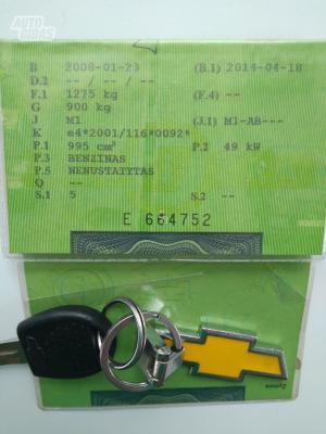 Melns Chevrolet Matiz 2008 Ukmergė, ar dzinēja tilpumu 1.00 L un nobraukumu 115 tūkst. km par 650 €, foto 7 vietnē AUTOMOTO.COM.LV