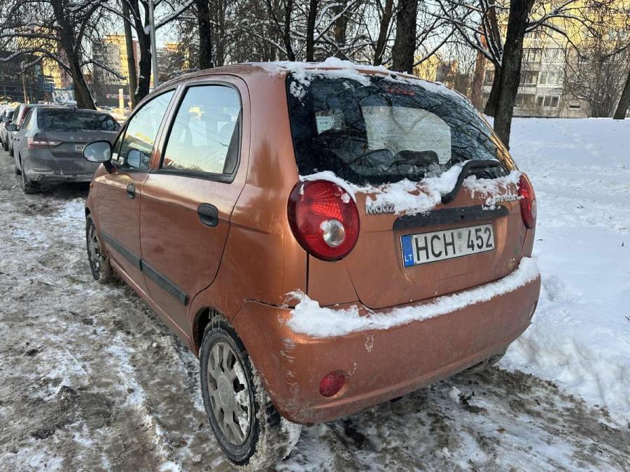Dzeltens Chevrolet Matiz 2007 Viļņa, ar dzinēja tilpumu 1.00 L un nobraukumu 157 tūkst. km par 600 €, foto 4 vietnē AUTOMOTO.COM.LV