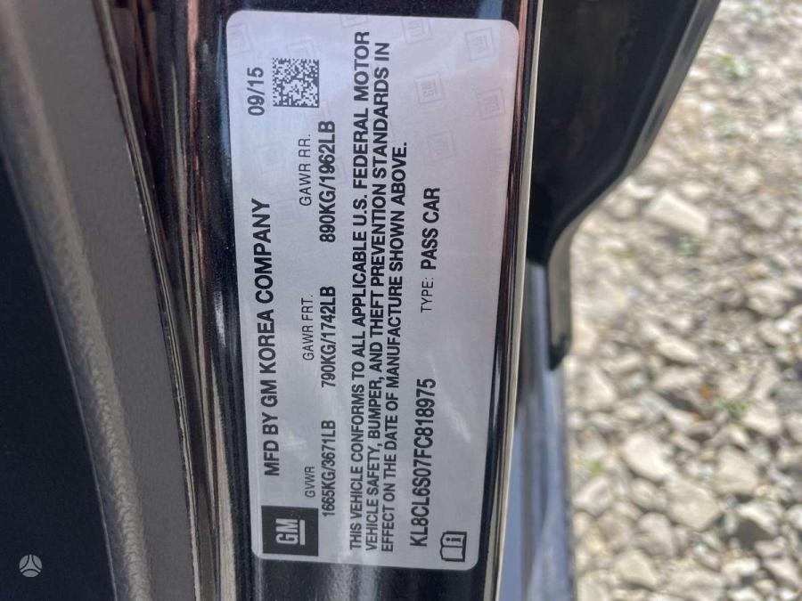 Black Chevrolet Spark 2015 in Kaunas, with an engine capacity of 0.00 L and mileage of 22 thousand km for 6700 €, photo 14 on AUTOMOTO.COM.LV