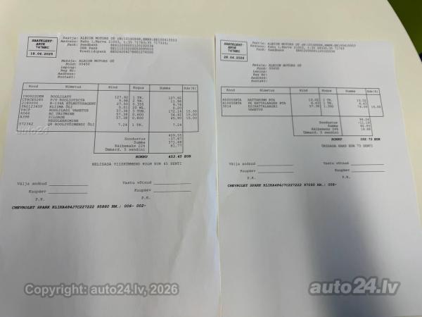 Красный Шевроле Спарк 2007 в Нарва, объемом двигателя 0.80 л и пробегом 97 тыс. км за 1590 €, фото 10 на AUTOMOTO.COM.LV