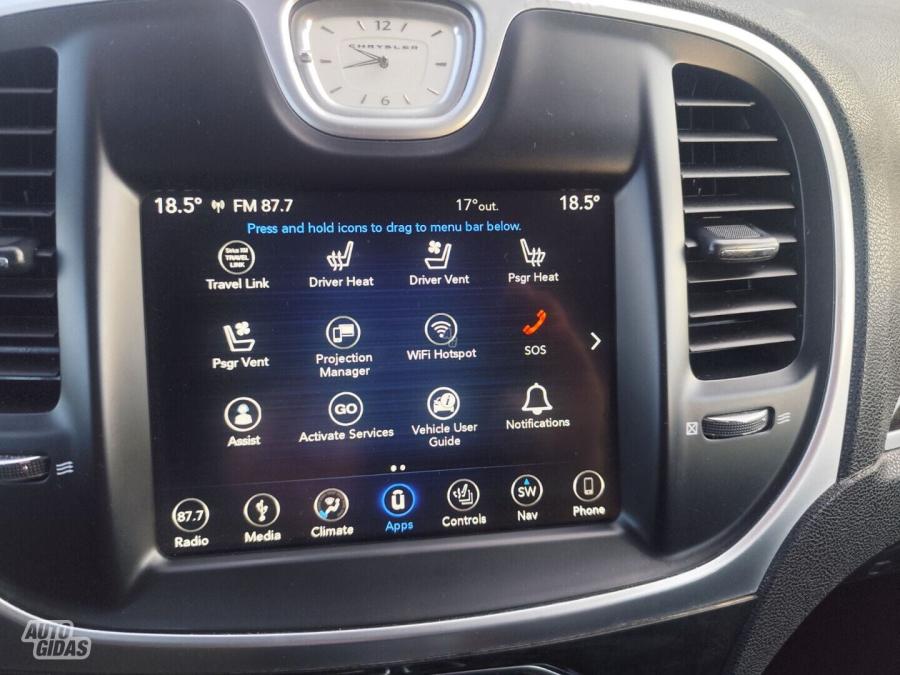 Grey Chrysler 300 2019 in Siauliai, with an engine capacity of 3.60 L and mileage of 170 thousand km for 12500 €, photo 13 on AUTOMOTO.COM.LV