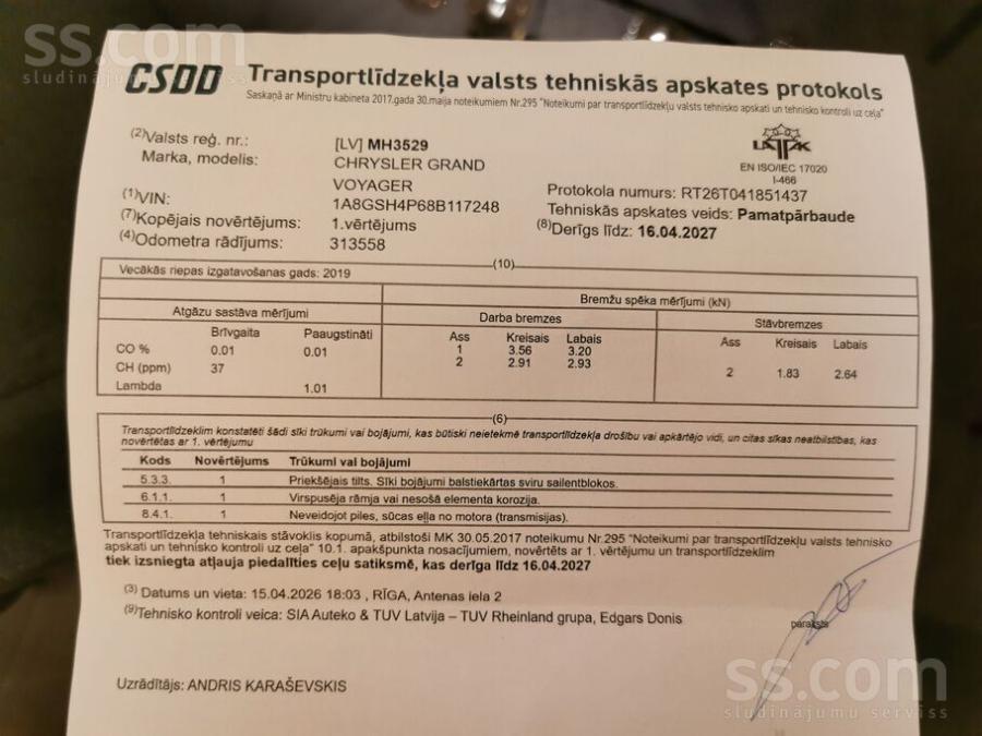 Melns Chrysler Grand Voyager 2008 Rīga, ar dzinēja tilpumu 3.80 L un nobraukumu 323 tūkst. km par 3900 €, foto 10 vietnē AUTOMOTO.COM.LV